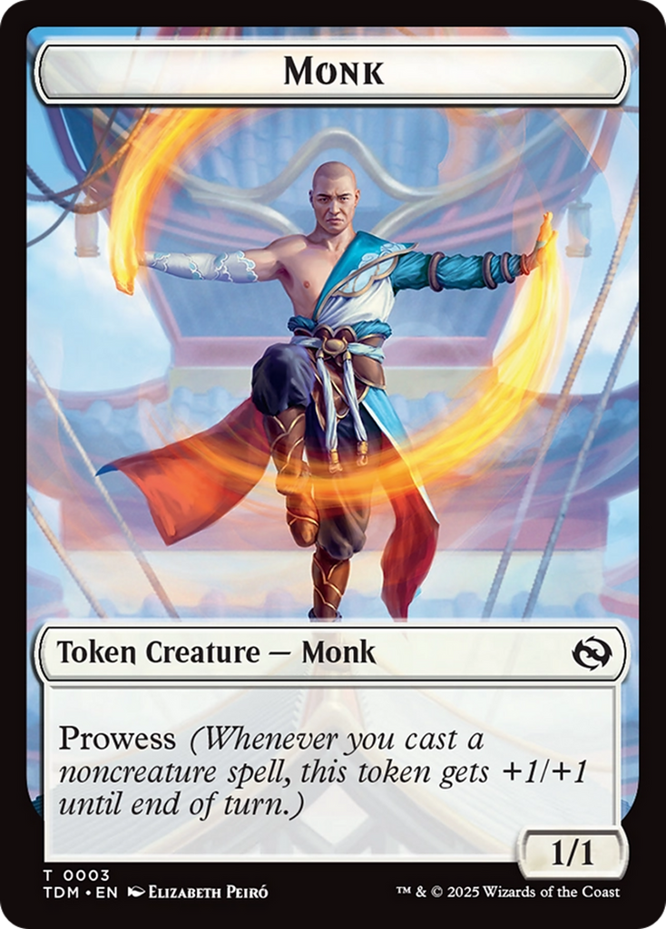 Monk // Treasure Double-Sided Token [Tarkir: Dragonstorm Commander Tok